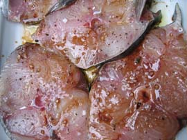 Market Manila - Grilled Tanguigue (Spanish Mackerel) Steaks with Green ...